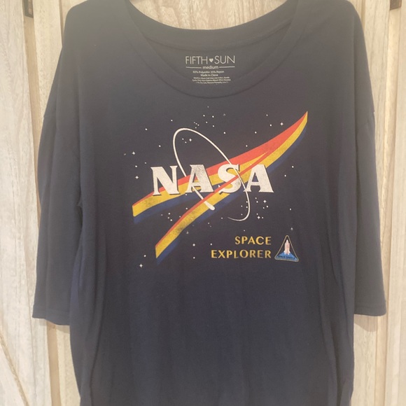 Fifth Sun | Tops | Fifth Sun Oversized Navy Graphic Nasa Tee | Poshmark